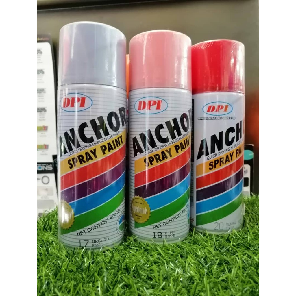 Anchor Colour Spray Paint 400ML-Standard A3(ORANGE,VERMILLION,PURPLE ...