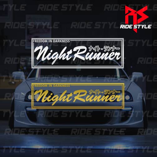 NIGHT RUNNER Freedom In Darkness JDM Japanese Car Decal Vinyl Car ...