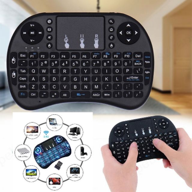 I8 KEYBOARD AIR MOUSE MINI WIRELESS BACKLIT TOUCHPAD KEYBOARD MOUSE ...