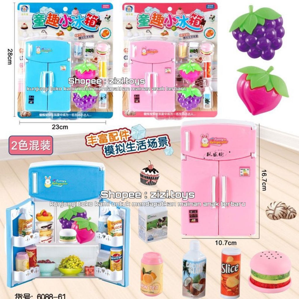New pretend play Toy Refrigerator set modern food | Shopee Malaysia