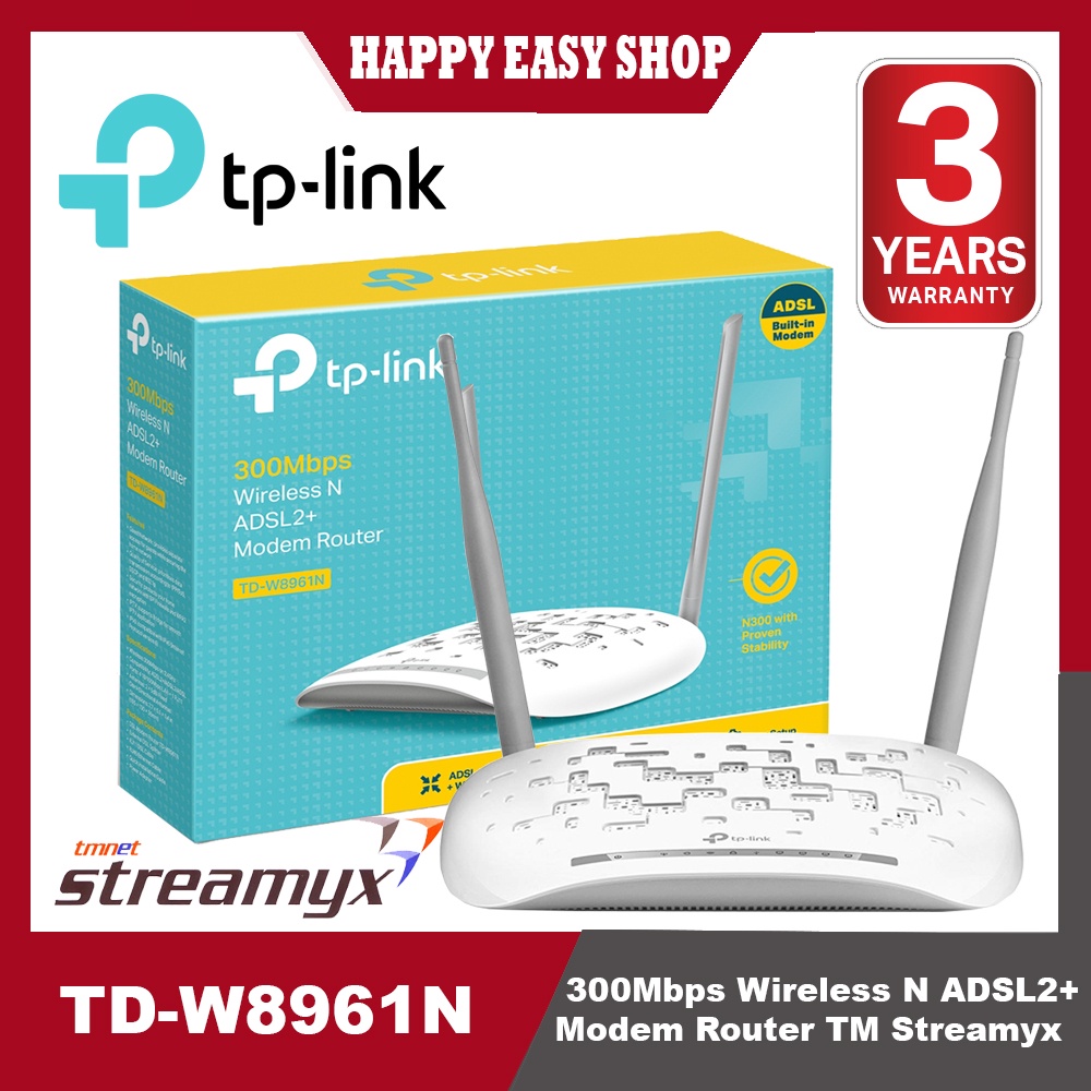 Official TP-Link TD-W8961N 300Mbps Wireless N ADSL2+ Modem Router | Shopee Malaysia