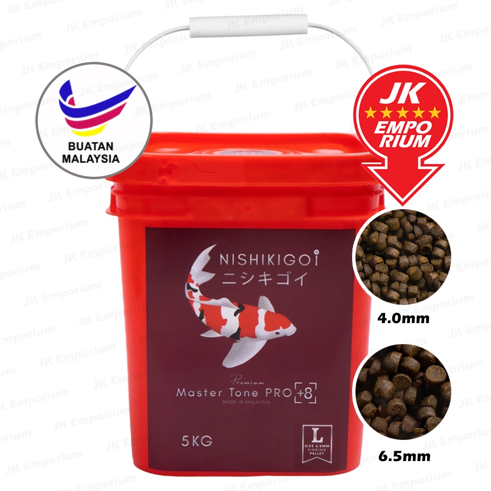 5kg Nishikigoi Premium Sinking Koi Food Master Tone PRO +8 Feed Makanan ...