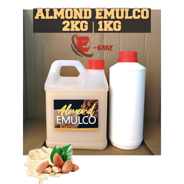 ALMOND EMULCO 1KG | 2KG | PERASA BADAM PEKAT 1KG | 2KG HALAL | Shopee ...