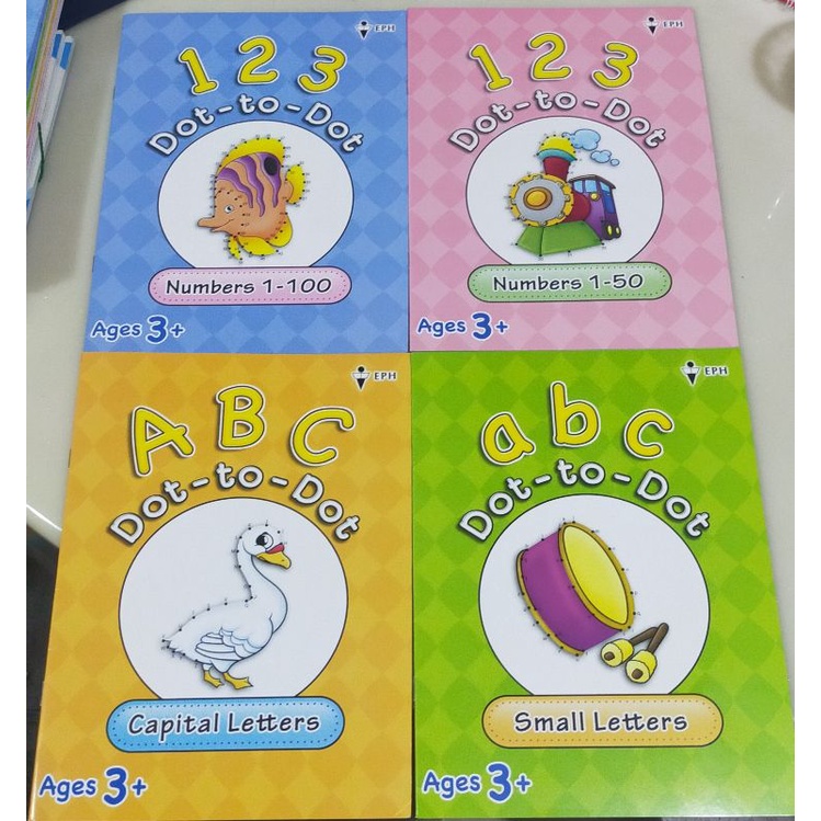READY STOCK 现货 EPH ABC 123 Dot-To-Dot tracing line starter writing book ...