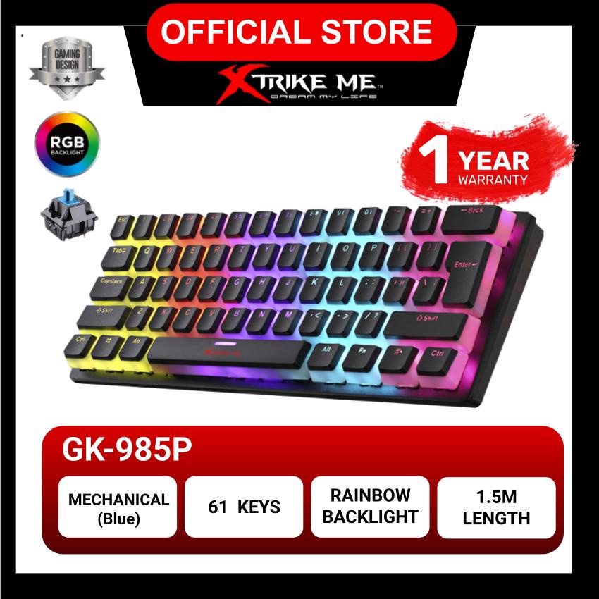 XTRIKE ME GK-985P Puddings Keycap Wired Mechanical Gaming Keyboard - 61 ...