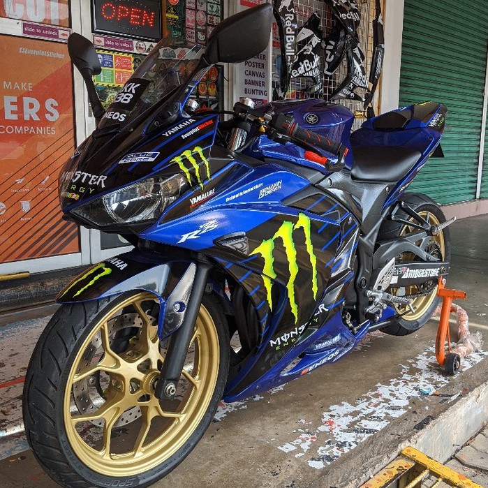 ?ReadyStock? Yamaha R25 V1 Decals Monster MotoGP Design And Available ...