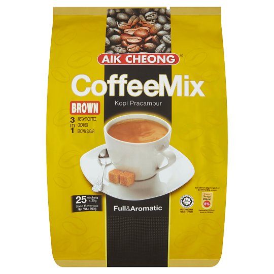 Aik Cheong CoffeeMix 3 in 1 Instant Coffee Creamer Brown Sugar 25 Sachets x 20g (500g) | Shopee ...