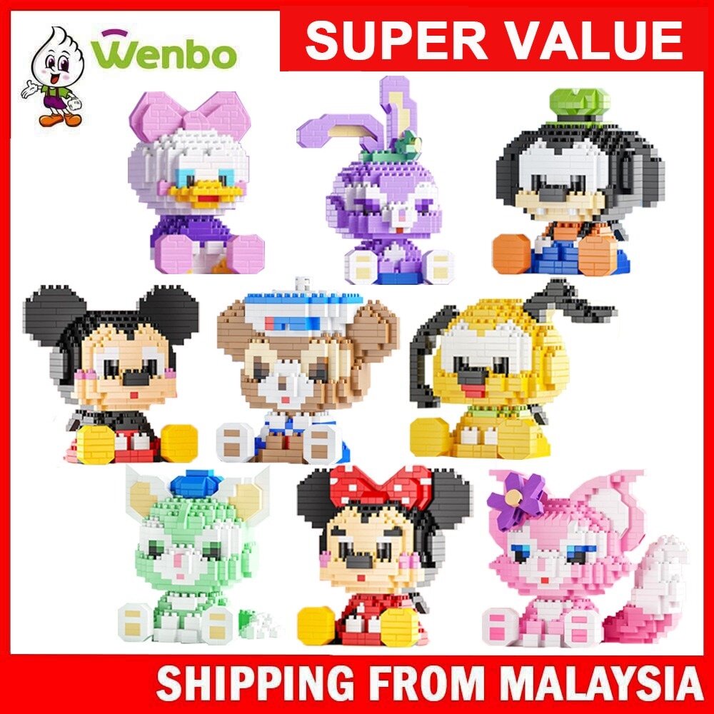 Wenbo Mini Block DIY Character Model Building Blocks Nano block Cartoon Blocks | Shopee Malaysia