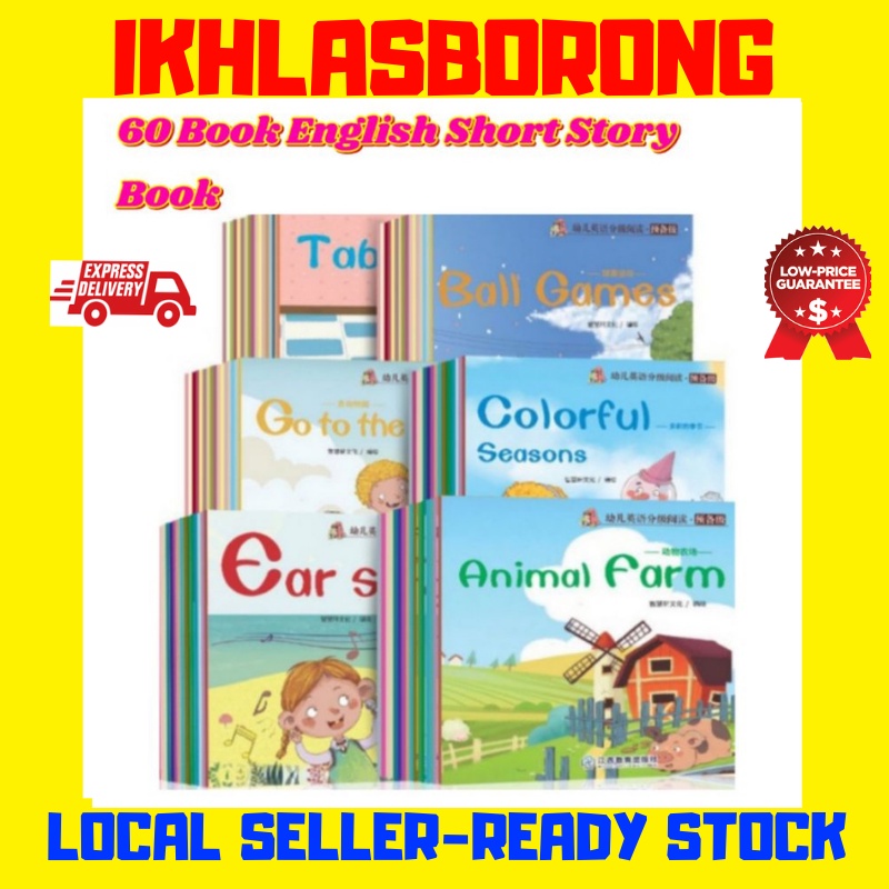 (60 Books Per Set) Kids Early Learning Story Books Full Color Coated ...