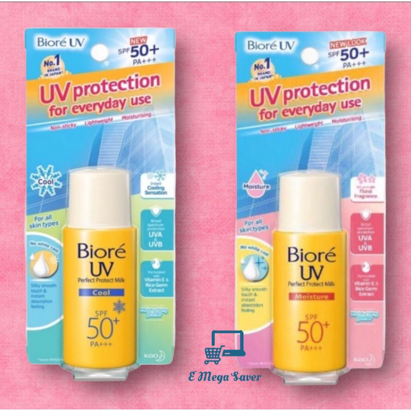 Biore uv perfect block milk 25ml spf50 pa++++ | BeeCost