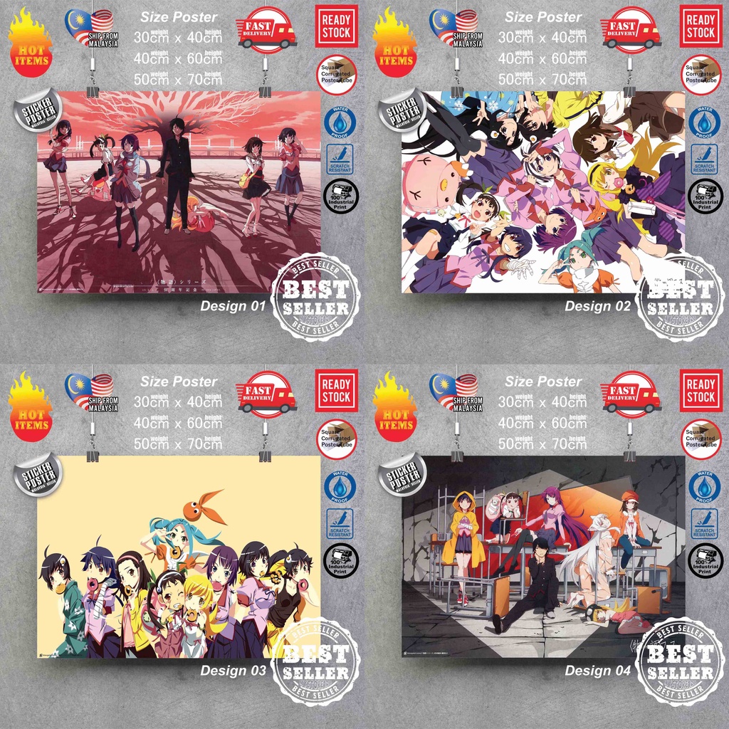 (Ready Stock) Monogatari series | koyomimonogatari Bakemonogatari ...