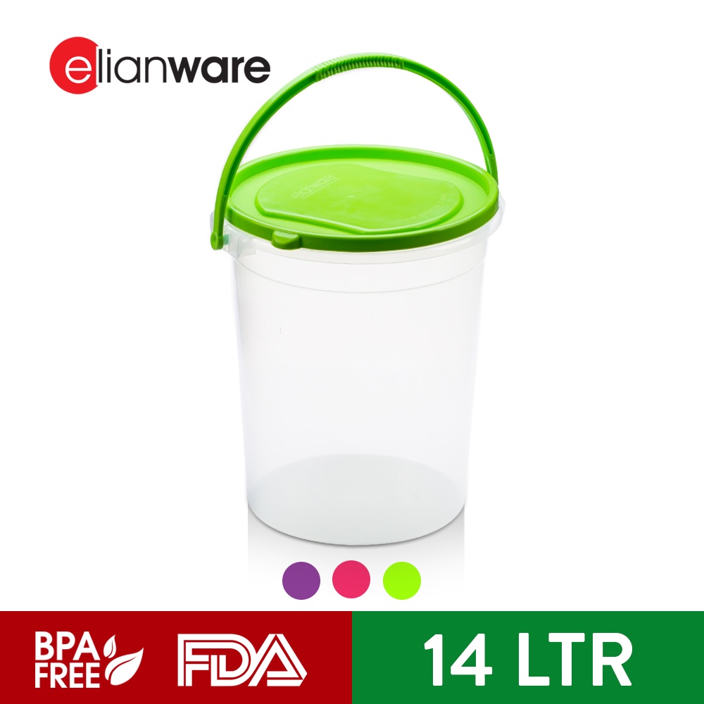 Elianware Rice Container Food Storage Box with Handle (14L) | Shopee ...