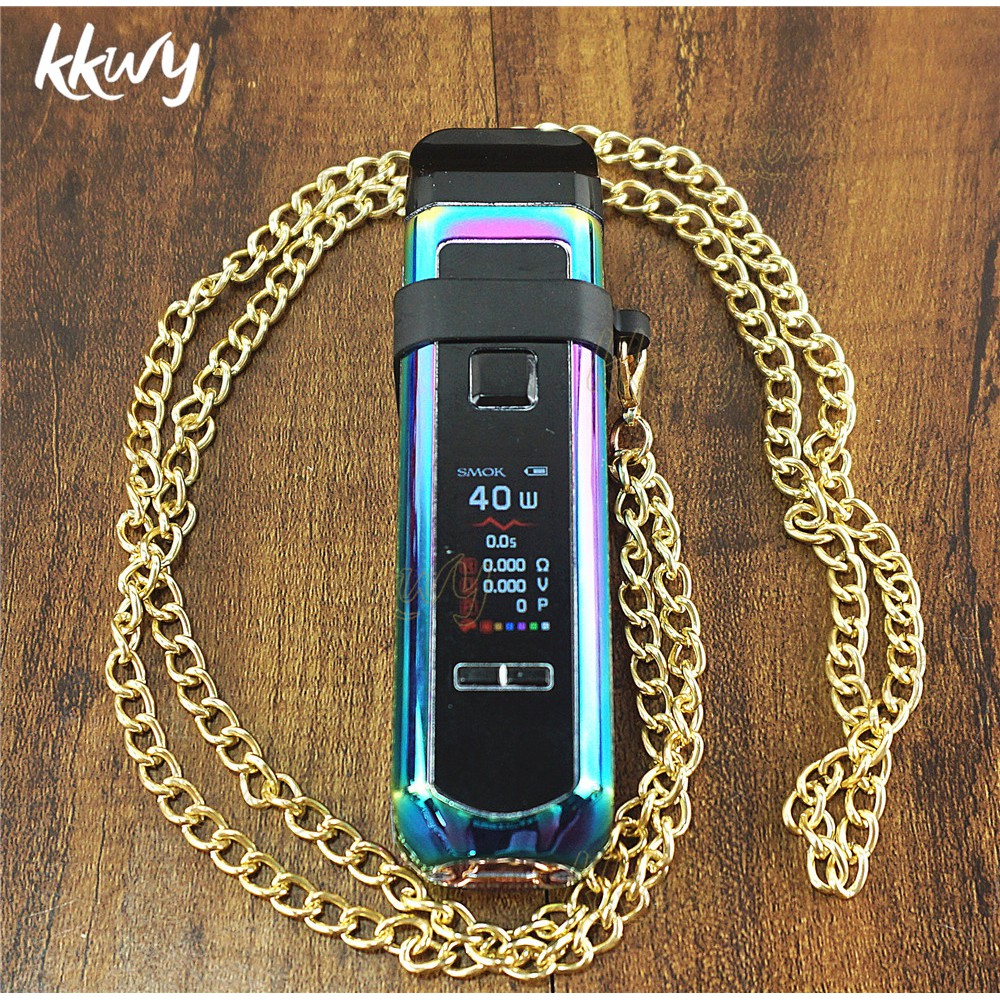 Gold Silver chain Pod Lanyard with Vape band for Smok RPM40 or Metal ...