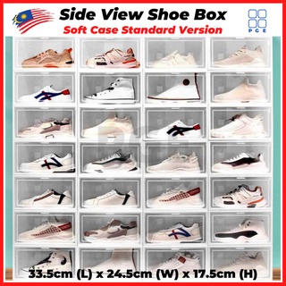 【Side View】Large Stackable Interlock Side Open Shoe Box Storage Box ...