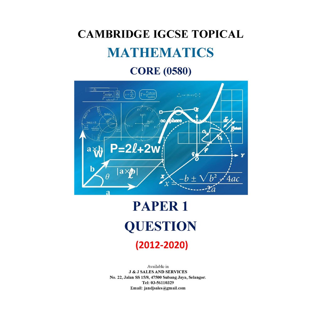 IGCSE Mathematics (0580) Topical 2012-2020 (Core) | Shopee Malaysia