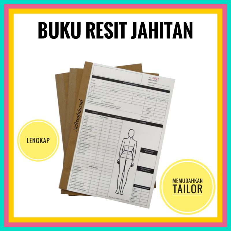 Buku Resit Ukuran Jahitan Tailor Resit Book Ready Made Shopee Malaysia