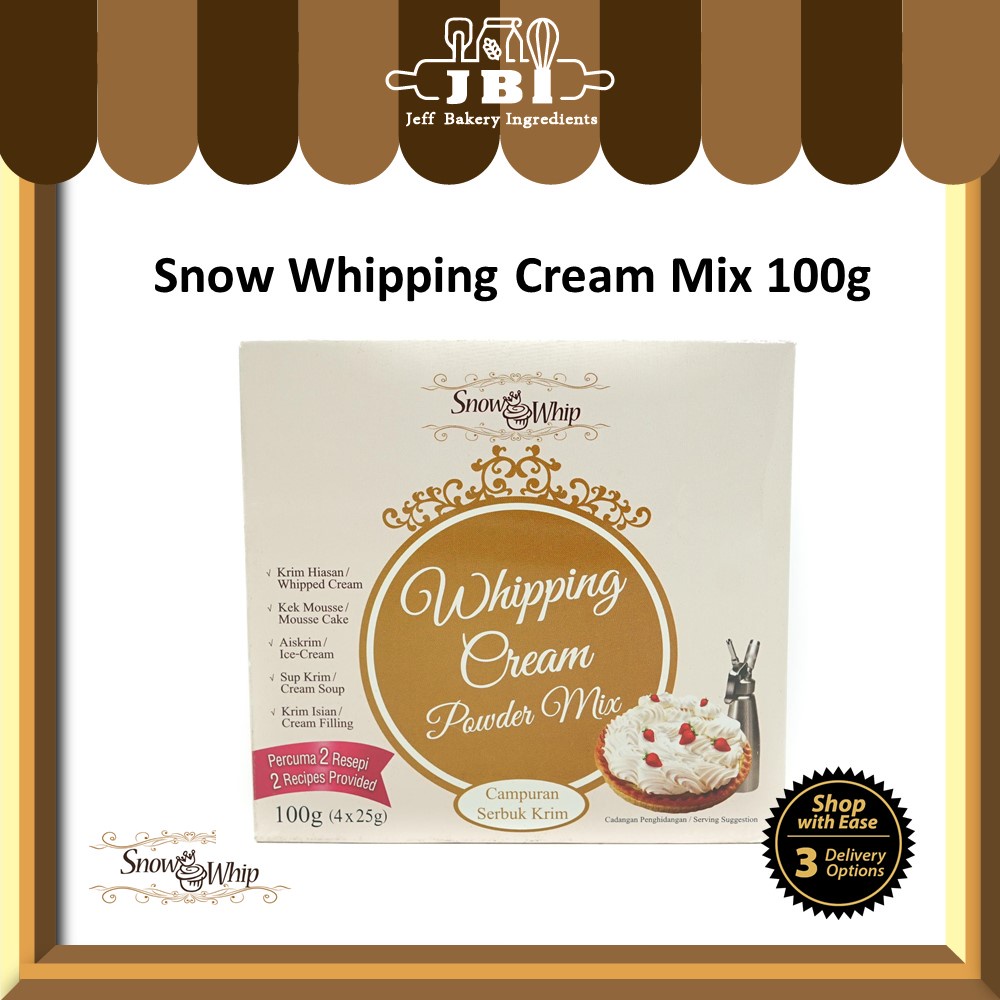 Snow Whip Whipping cream powder mix 100g | Shopee Malaysia