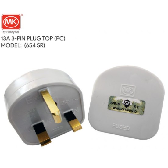MK 654 646 650 515 13A 3 PIN PLUG TOP SIRIM MK654 MK646 MK650 MK515 ...
