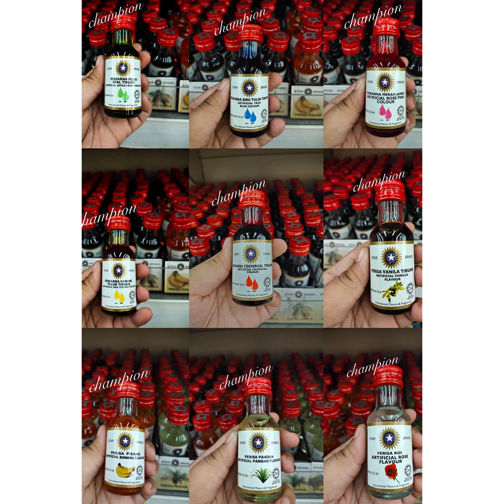 Pewarna & Perisa Makanan Artificial Colour And Flavour Star Brand / Cap ...