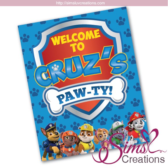 Paw Patrol Theme Birthday Party Welcome Sign | Shopee Malaysia