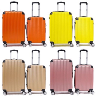 luggage bag plain 2 in 1 set ABS suitcase 20INCH+24INCH travel beg ...