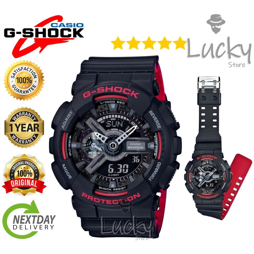 Lucky Store [Japan Made] GA110 Black & Red Vampire Unisex Wrist watch ...