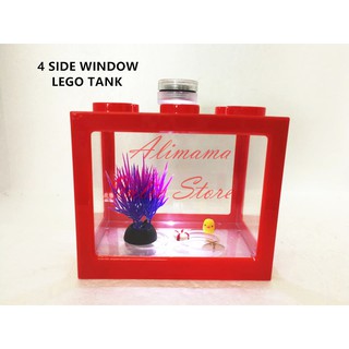 COLOURFUL LEGO BETTA TANK AQUARIUM FISH UNIQUE DESIGN | Shopee Malaysia
