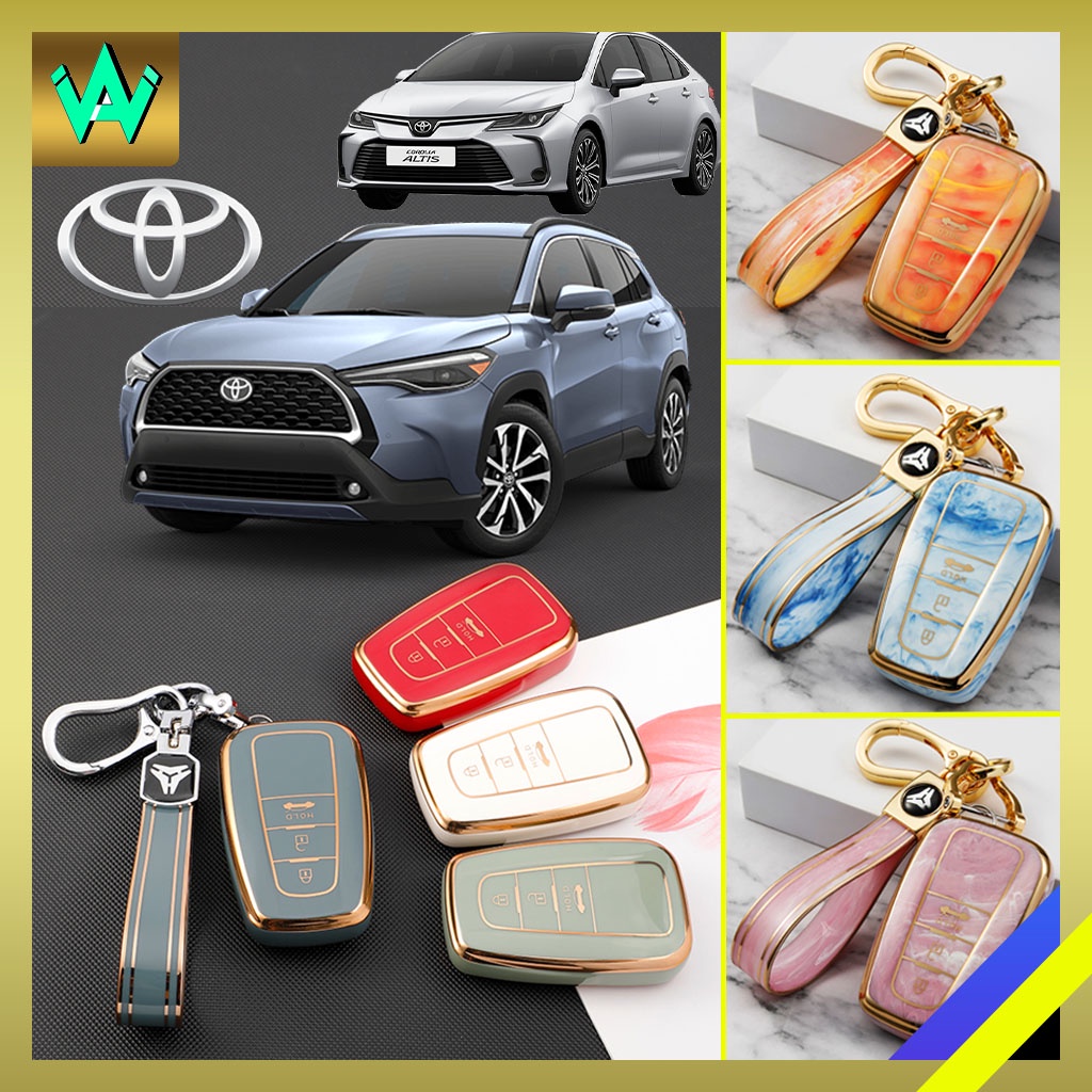 Car Key Cover Case Casing Sarung Kunci Kereta Toyota Corolla Cross ...