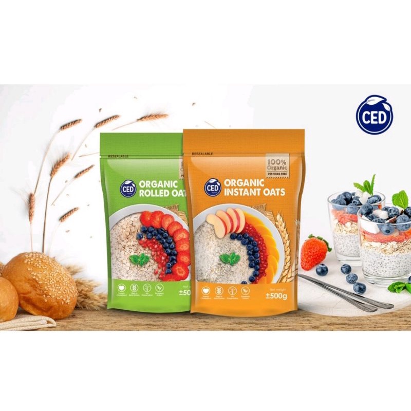 CED 100% Organic Instant / Rolled Oat 500G | Shopee Malaysia CED 100% Organic Instant / Rolled Oat 500G | Shopee Malaysia
