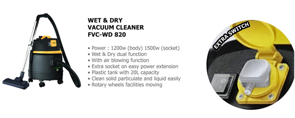FABER WET & DRY VACUUM CLEANER FVC WD POWERVAC 820 FVC-WD820 | Shopee Malaysia
