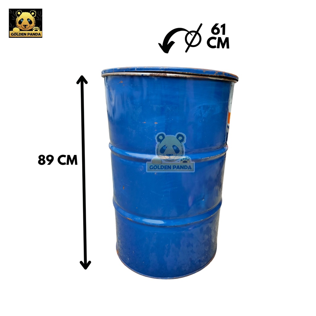 [USED] Open Top Steel Drum 200L/Tong Besi/Metal Barrel/200L Tong Drum ...