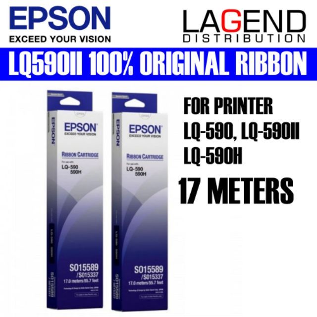 100% ORIGINAL EPSON LQ590 RIBBON ( S015589. LQ-590 LQ-590II LQ 590 590H ...