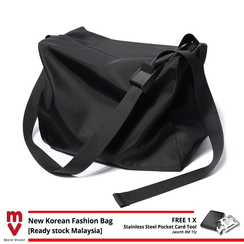 MV Bag Trendy Messenger Bag Black for Gym Travel Casual Sports Outfit ...