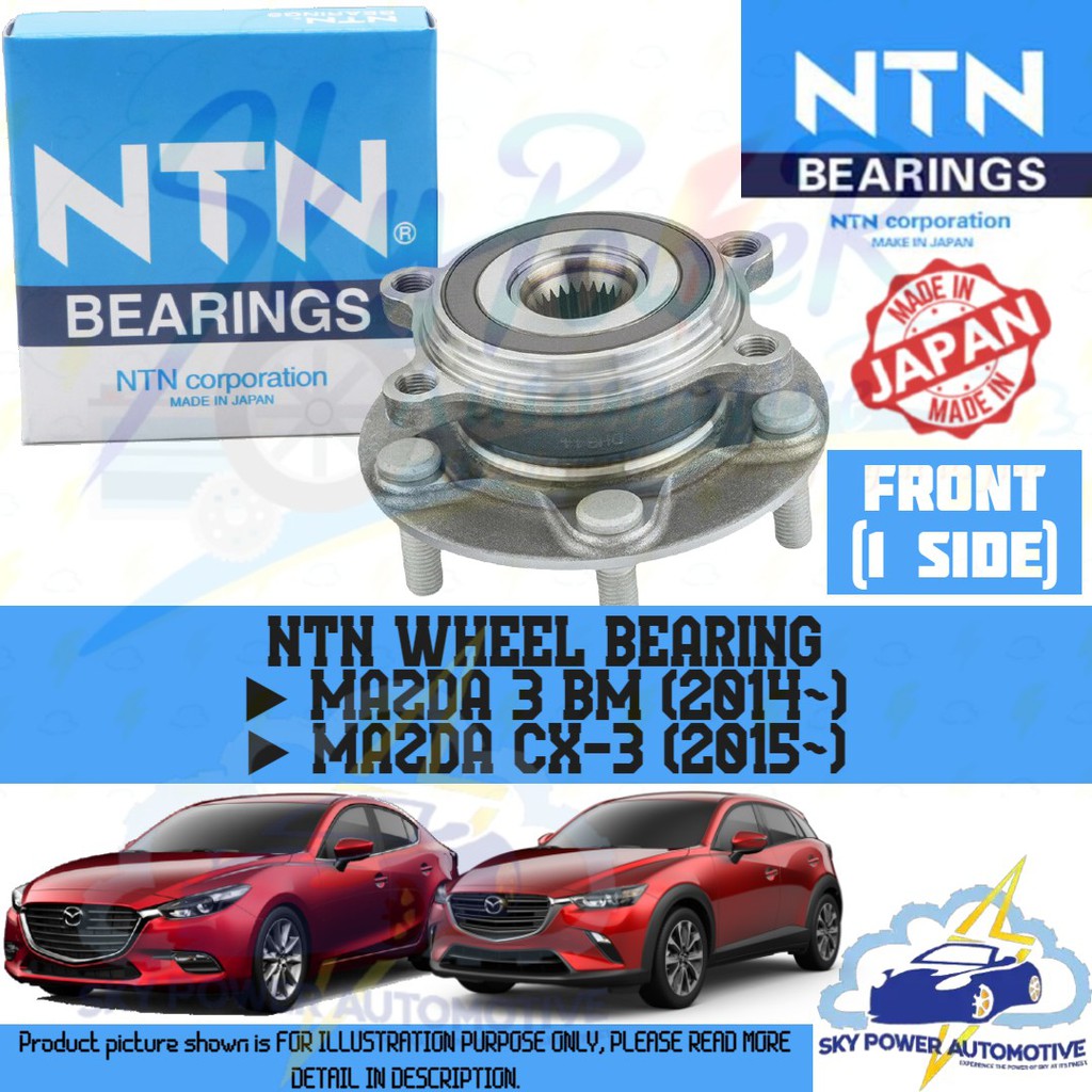 MAZDA 3 BM (2014~) / MAZDA CX-3 (CX3) (2015~) NTN WHEEL BEARING (FRONT ...
