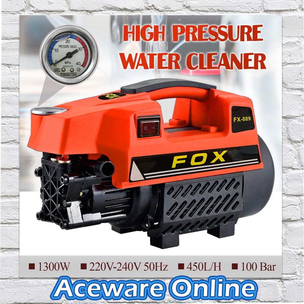FOX FX-889 1300W High Pressure Water Jet Cleaner Car Wash Sprayer ...