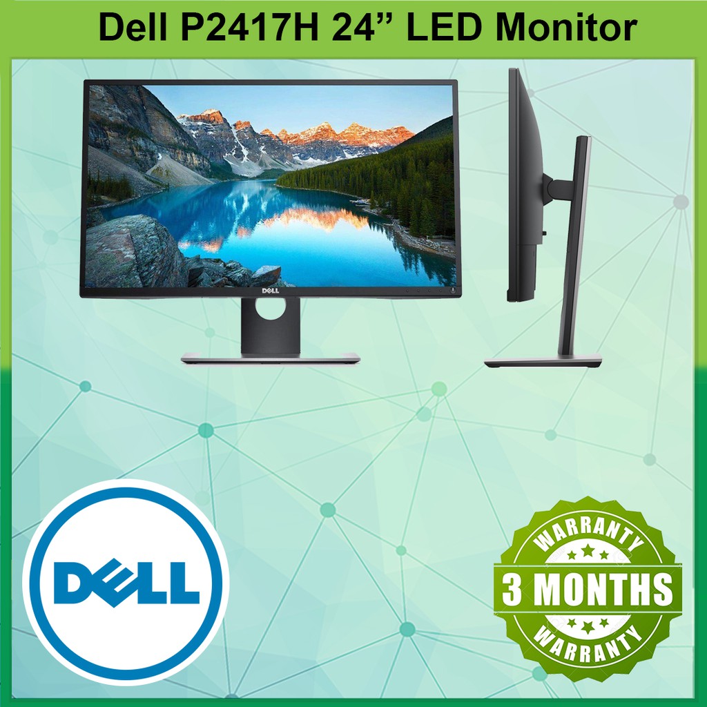 Dell P2412H , P2414H , P2417H 24' LED Monitor Wide 1920x1080 VGA DVI ...