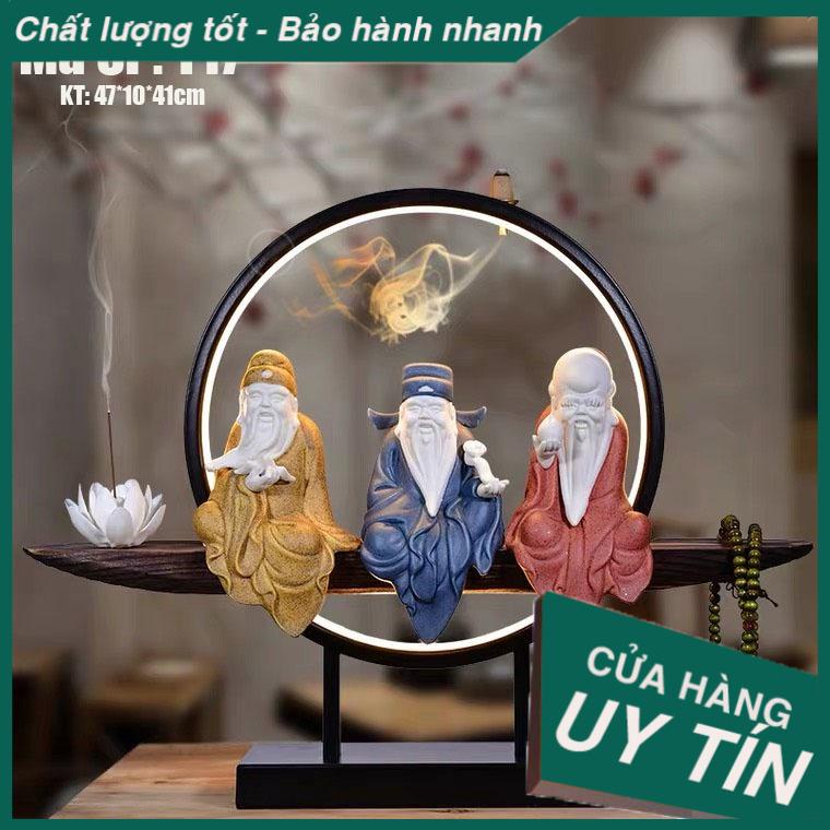 Phuc Loc Tho Statue Set Has led Ring Lights To Decorate The Living Room ...