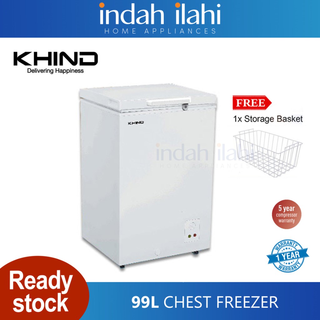 Khind Chest Freezer 99L peti sejuk beku FZ99 | Shopee Malaysia