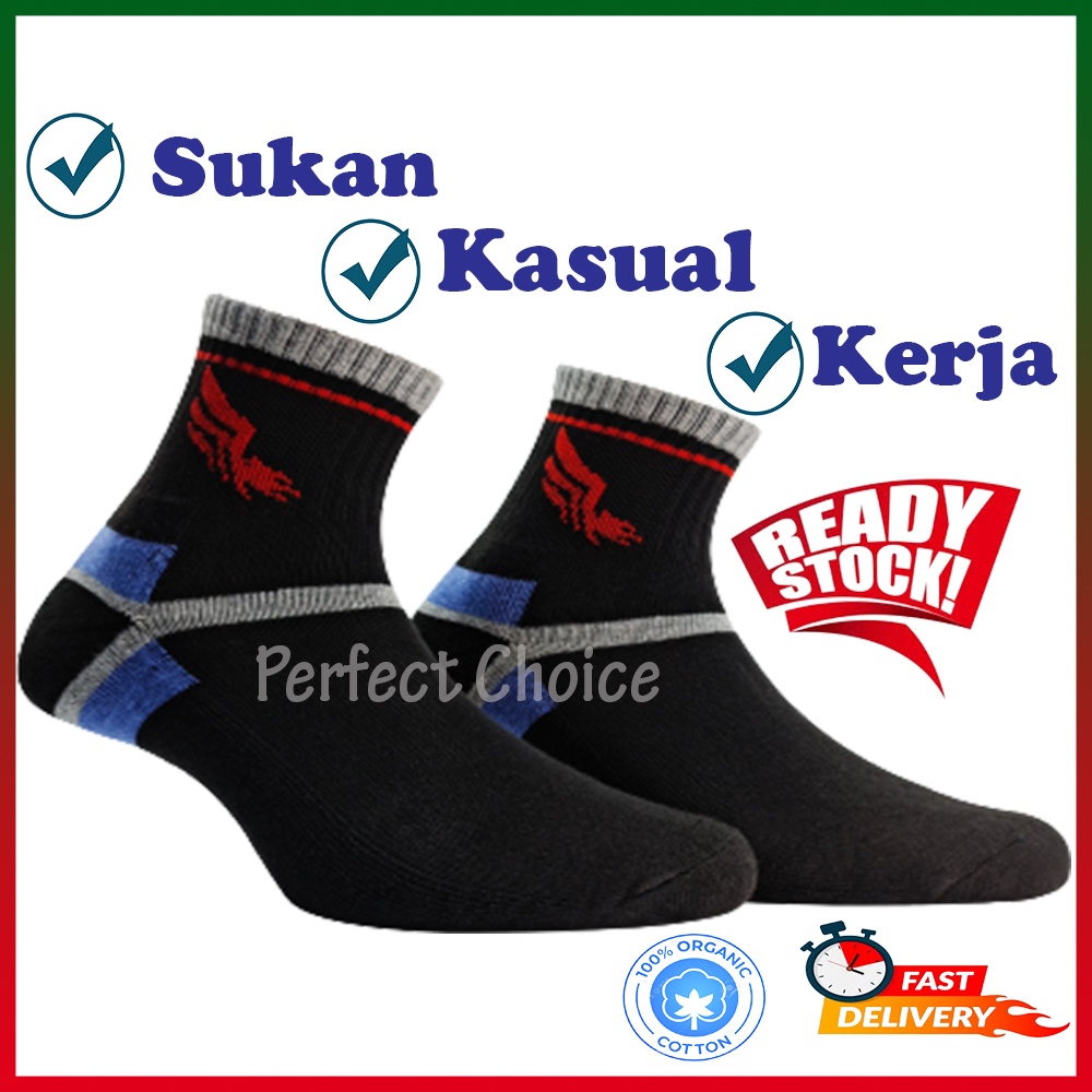 Stokin Kerja Tahan Lasak / Stokin Sukan Kasual Tapak Tebal Ready Stock ...