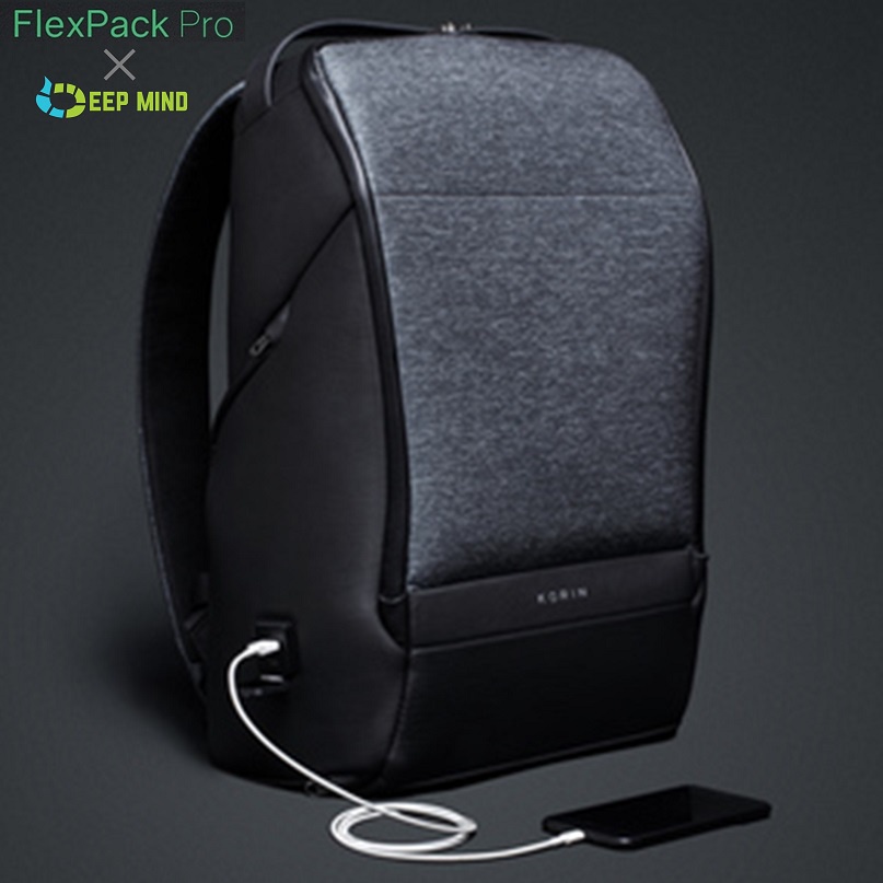 Korin FlexPack Pro Anti theft Unisex 14 15 Inch Laptop Backpack USB Charging Port Water ...