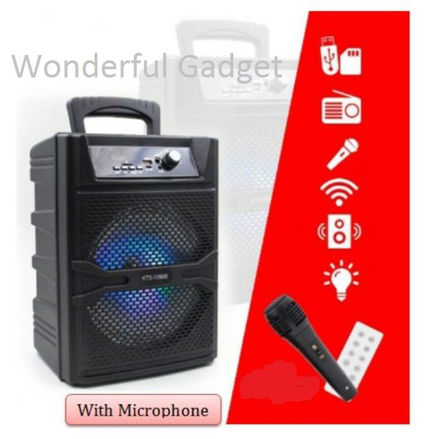 Super Bass Karaoke Wireless Bluetooth Speaker KTS-1090A/B/C/D (8 Inch ...