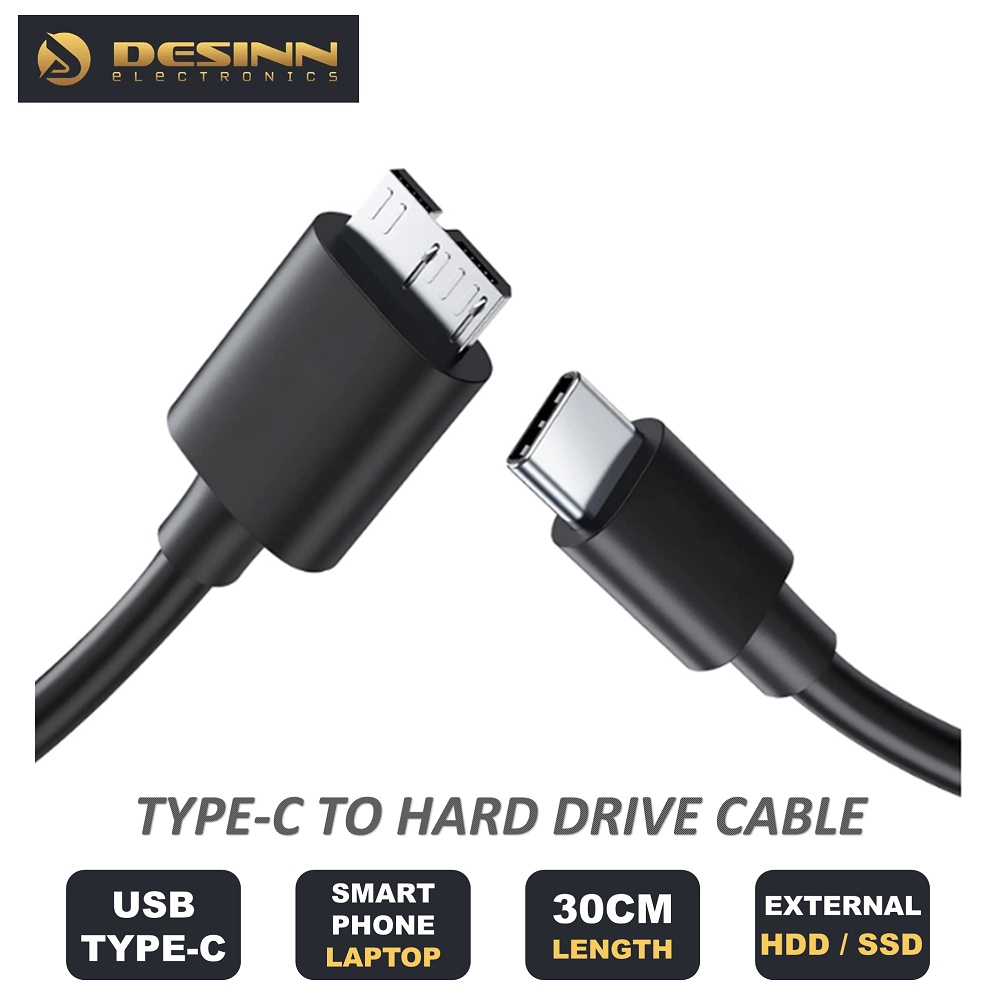 USB C to Micro USB 3.0 Cable Hard Drive Cable to Type C 5Gbps Speed ...