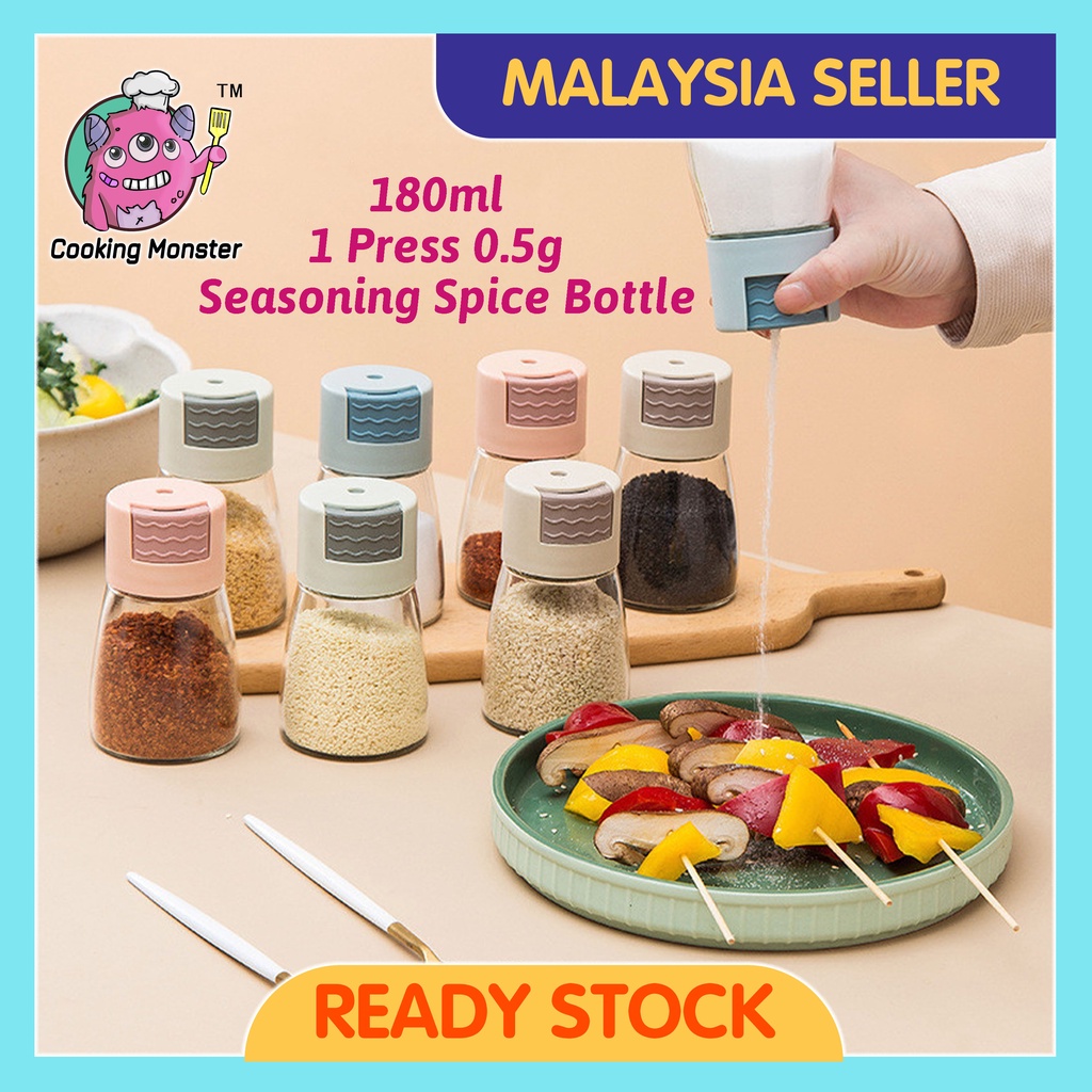 Salt Press Bottle Spice Sugar Pepper Seasoning Bottle Food Storage ...