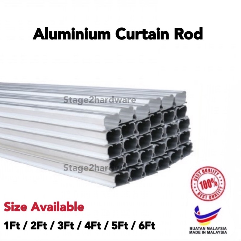 Aluminium Single Besi Langsir Rod / Curtain Rail / Tingkap Besi ...
