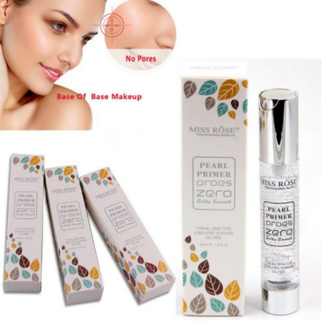Original miss rose pearl primer proes zero silky smooth | Shopee Malaysia