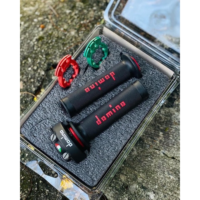 ORIGINAL DOMINO FAST THROTTLE XM2 BLACK Full Set ORIGINAL DOMINO HANDLE ...