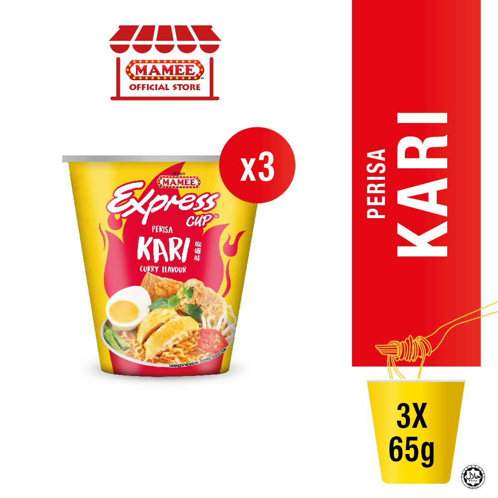 Mamee Express Cup Noodles Kari 65g (3 Cups) | Shopee Malaysia