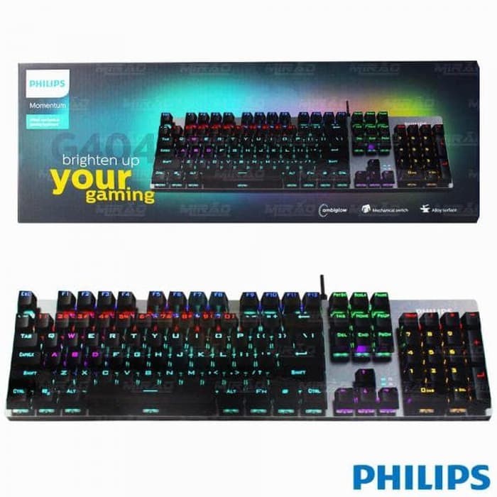 Philips SPK8404 Mechanical Wired Gaming Keyboard With Color LED Back ...