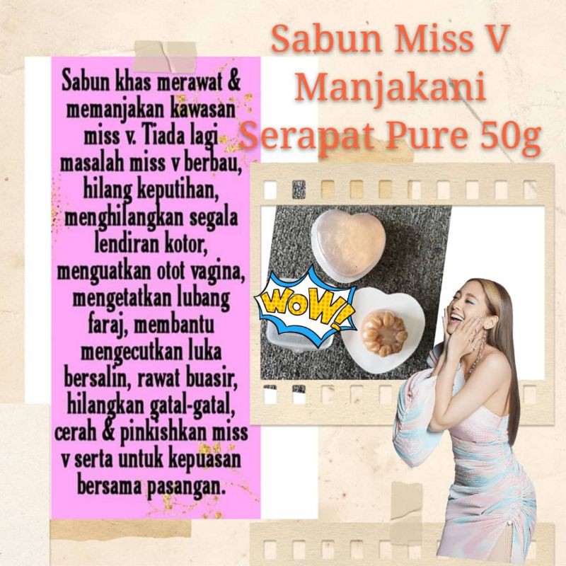 Sabun Miss V Manjakani Serapat Pure 50g (Wangi, Sejuk dan Ketat) | Shopee Malaysia