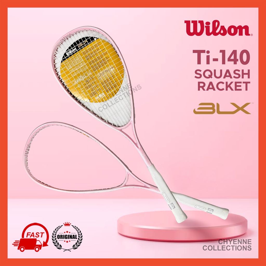Wilson BLX Squash Racket Ti-140 ( Strung ) Nano Carbon Women Girl Pink ...